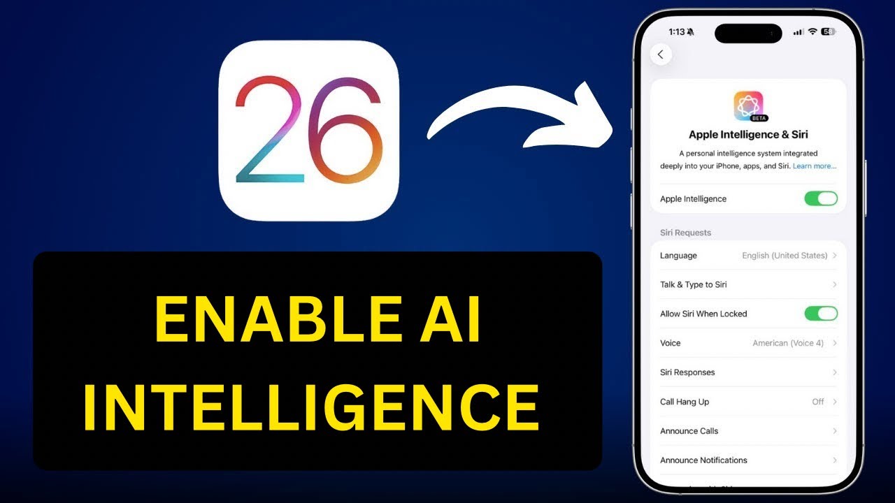 How to Enable Apple Intelligence on iPhone & iPad (iOS 26) - YouTube