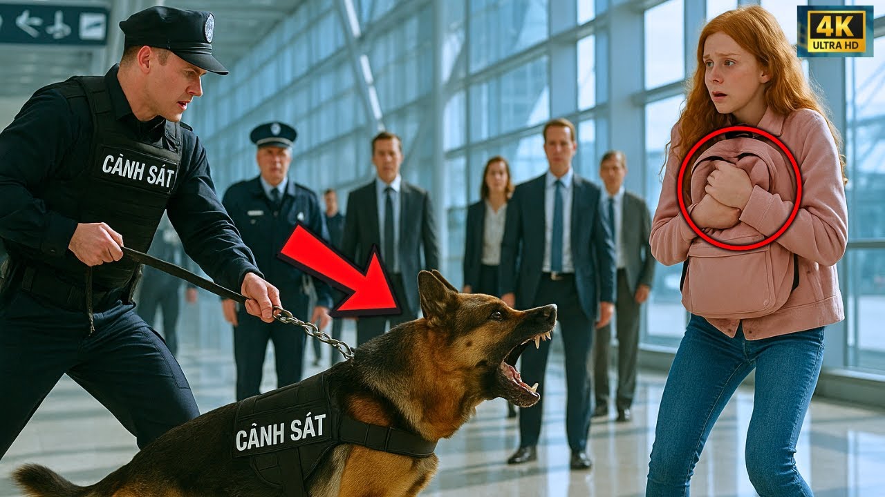 Police Dog Barks Desperately at Little Girl at Airport — Seconds Later ...