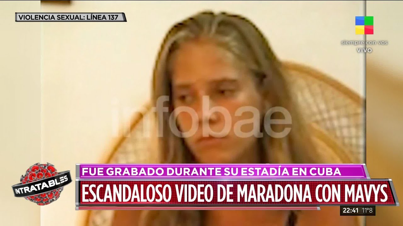 Inédito video de Diego Maradona con Mavys Álvarez - YouTube