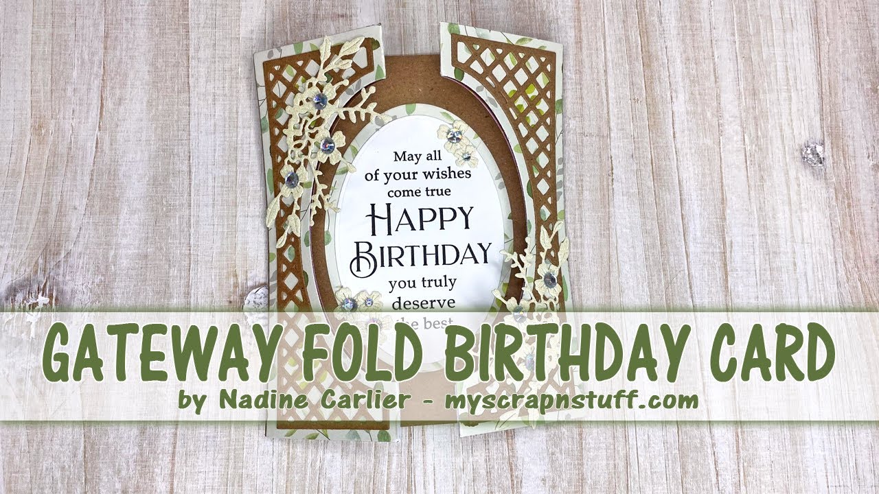 How To Make A Gateway Fold Birthday Card - YouTube