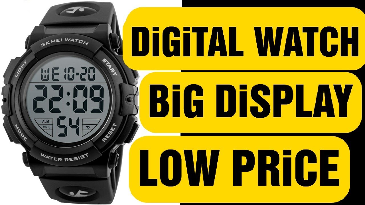 BiG DiSPLAY DiGiTAL WATCH - YouTube
