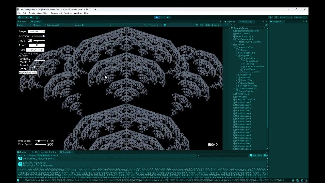 Parametrized L-System Visualizer in Unity - YouTube
