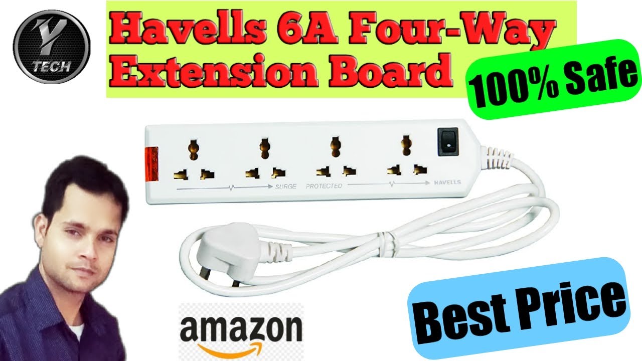 Best extension board with Practical | Havells 4 way Extension board ...