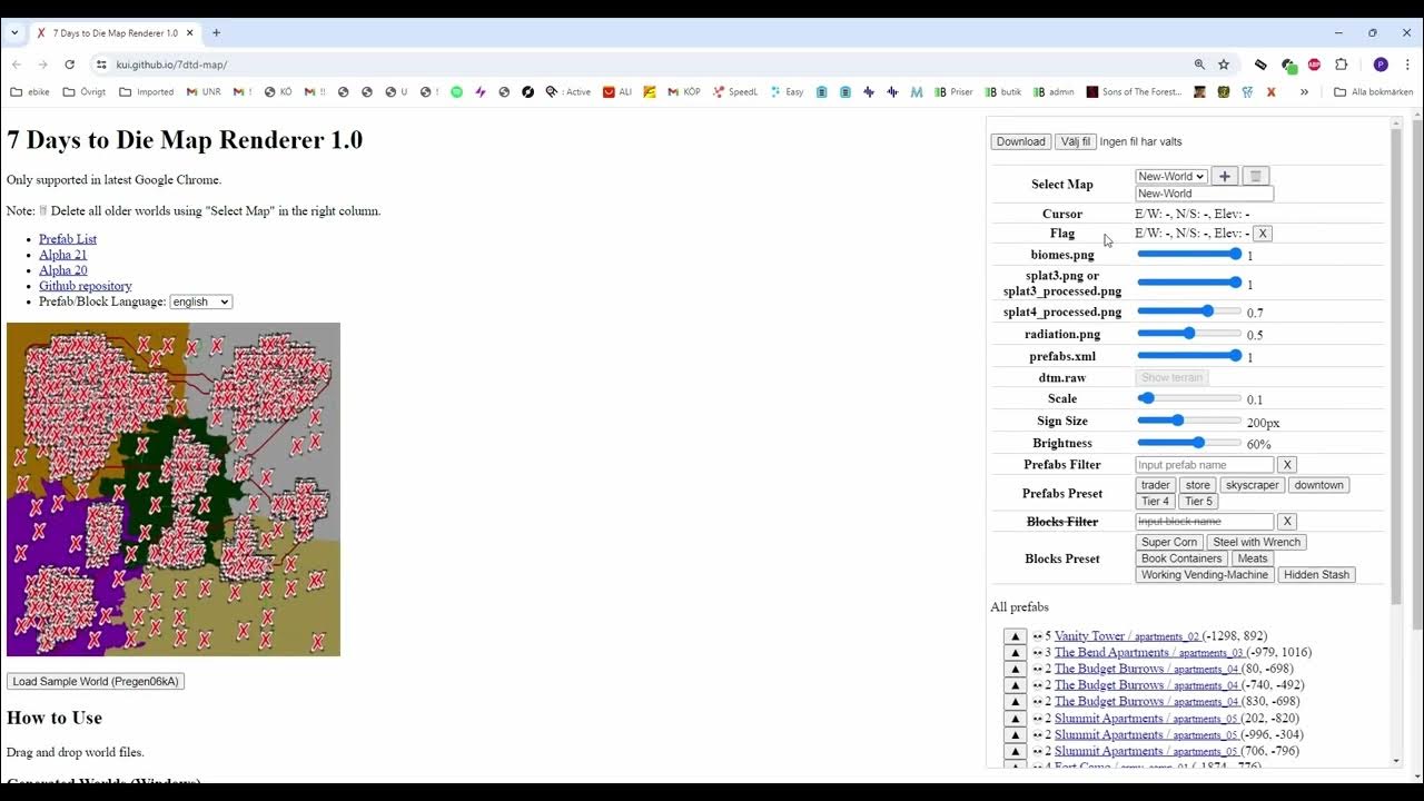 How to use the 7 Days to Die Map Renderer on github - YouTube