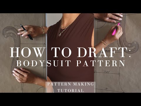HOW TO DRAFT A BODYSUIT PATTERN. DIY bodice pattern making tutorial  #patternmaking #diy #howto