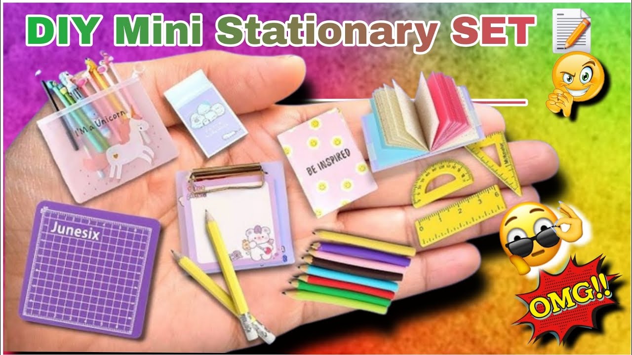 DIY Cute Mini Stationery! 😍. "DIY Mini Stationery:♥️ Step-by-Step ...