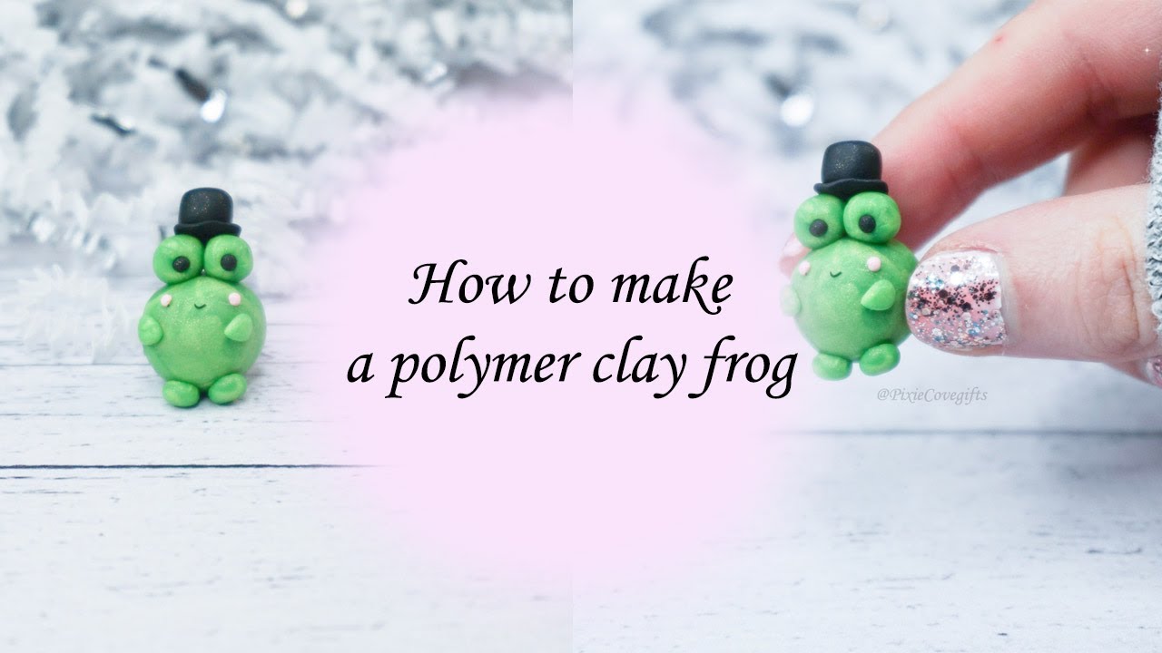 Polymer clay frog / Tutorial for a kawaii frog - YouTube