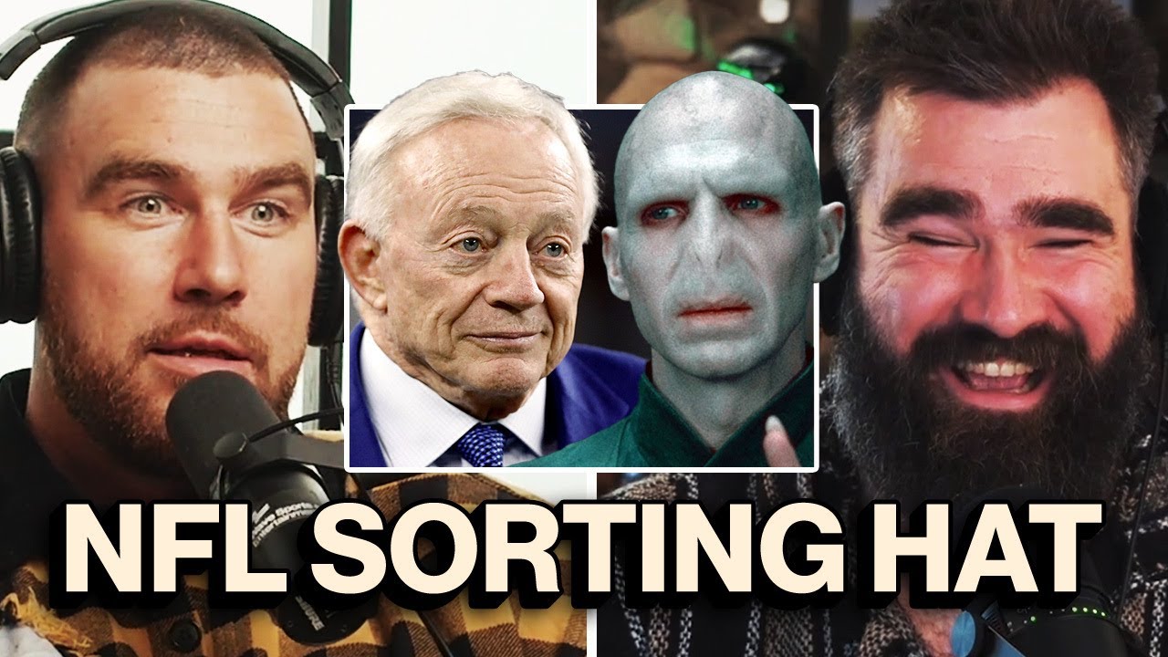 Jason Kelce nerds out sorting NFL players into their Hogwarts houses - YouTube
