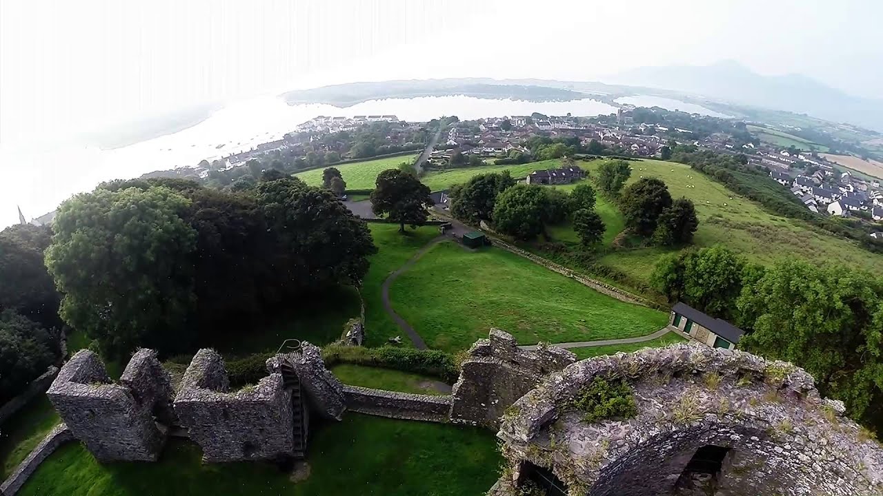 Dundrum Castle (Co Down) aerial video with Phantom drone - YouTube