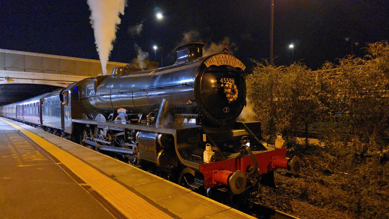 45596 Shakespeare express departing Burton-on-Trent - YouTube