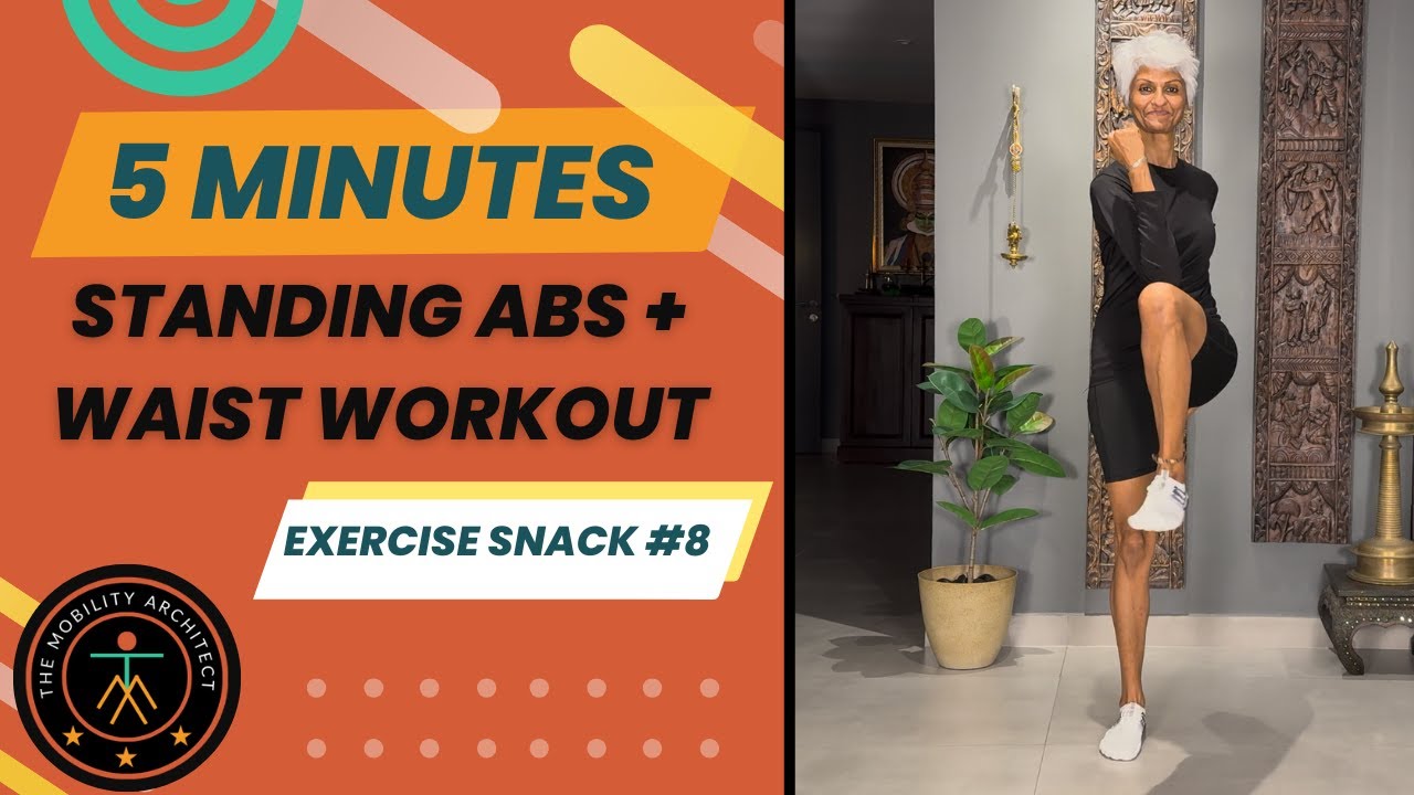 #8 - 5 Minutes ABS+WAIST Workout | Lose Belly Fat | All Standing | No ...