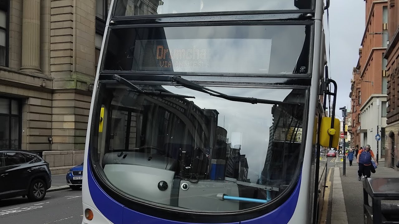 First Glasgow Volvo b9tl wright eclipse Gemini 37210 SF57 MKK Route 6A ...
