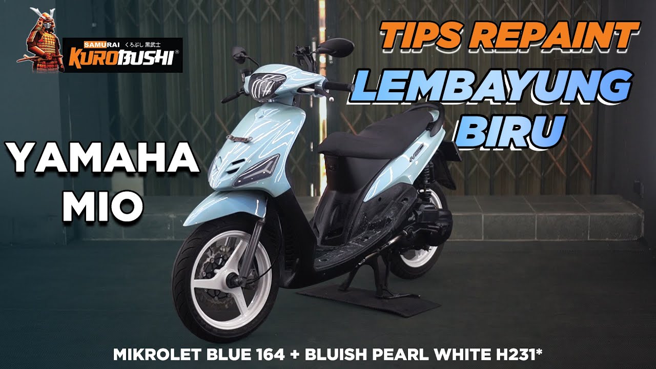 REPAINT MIO SPORTY "HIJAU TELUR ASIN LEMBAYUNG BIRU" KOMBINASI WARNA ...
