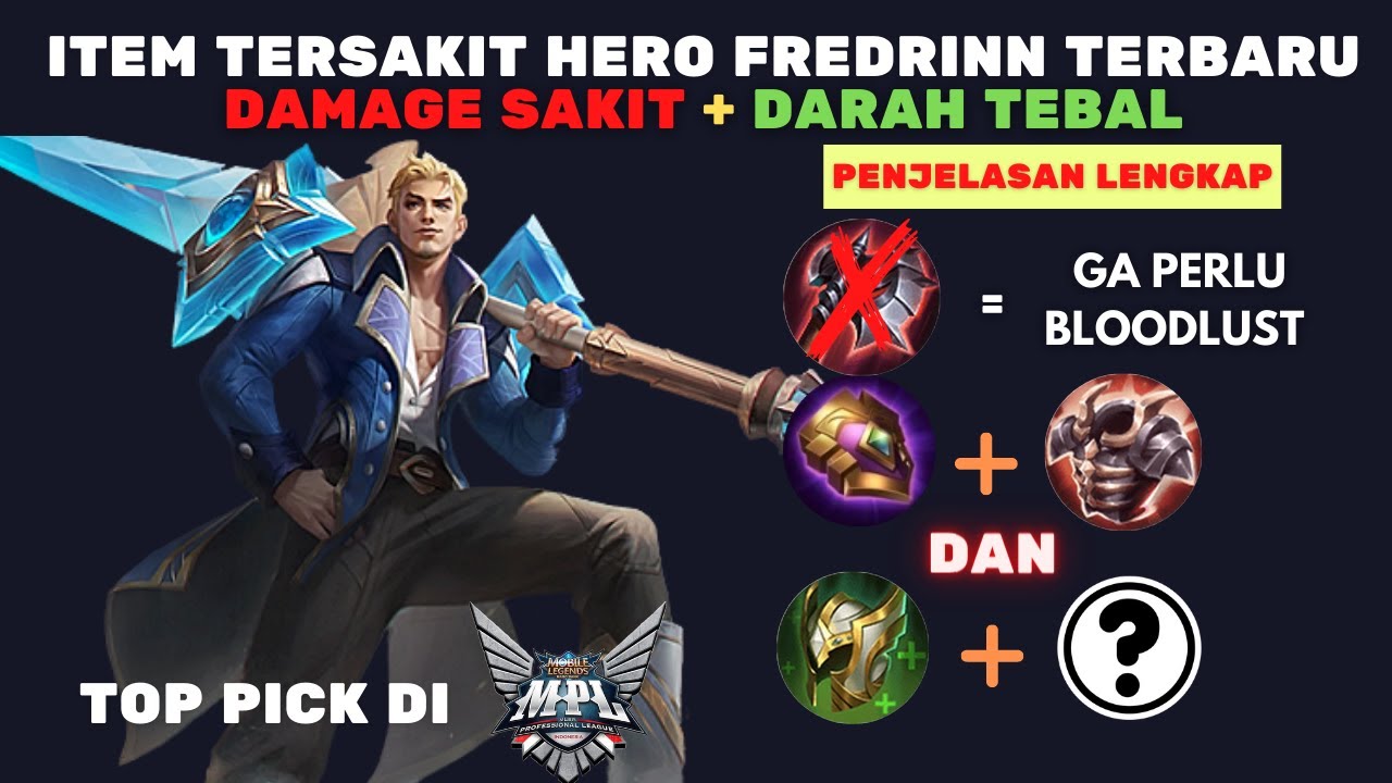 ITEM FREDRINN TERSAKIT TERBARU DI MOBILE LEGENDS, BUILD FREDRINN DARAH ...