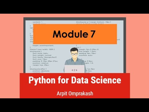 Python for Data Science Module 7: Scikit-learn - YouTube