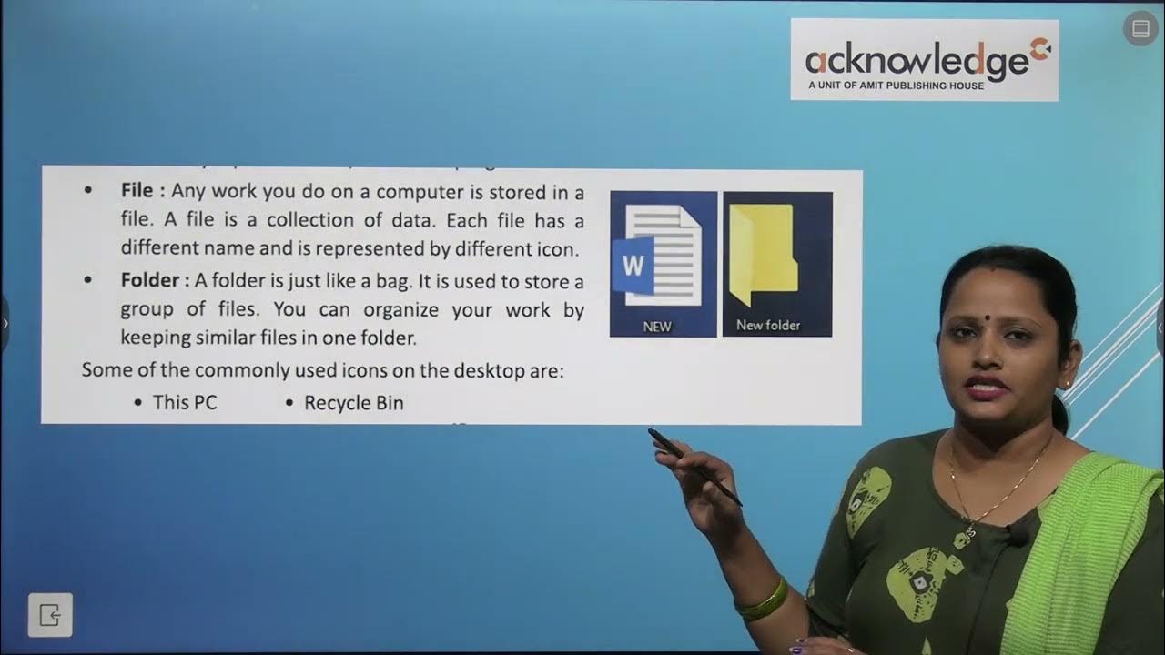 ACKNOWLEDGE COMPUTER CLASS 3 CHAPTER 2 WINDOWS 10 - YouTube