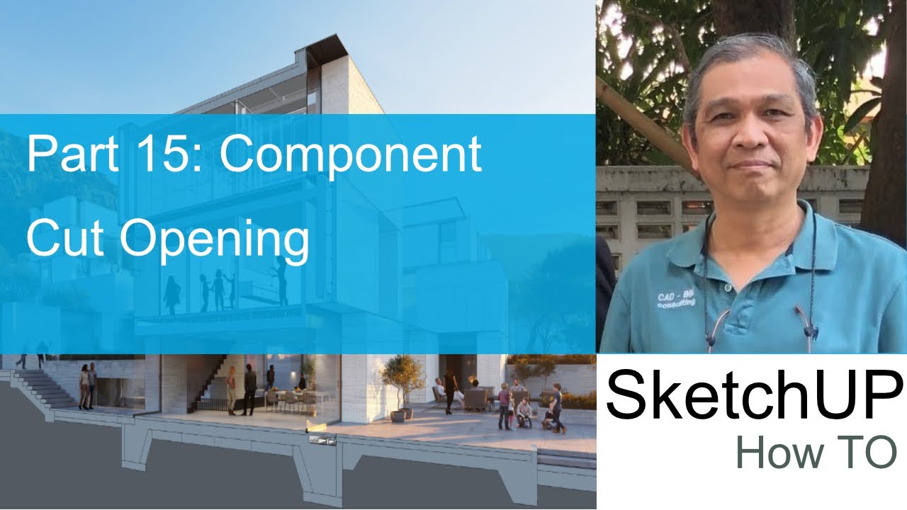 SketchUP How to: Part 15 Component Cut opening - YouTube