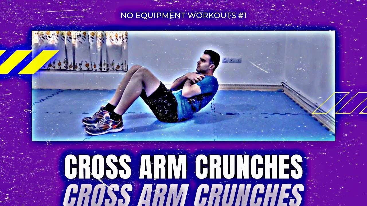 cross arm crunches| cross arm crunches exercise| crunches workout - YouTube