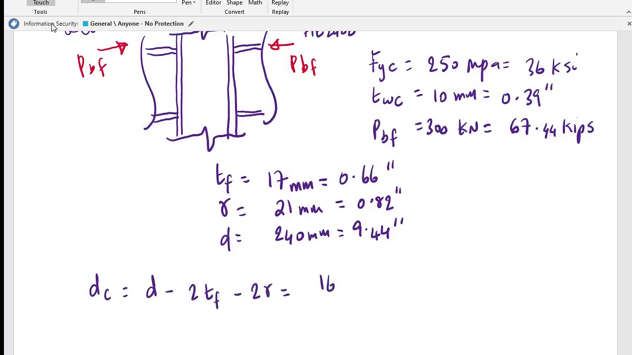 AISC ASD 9th Edition-Chapter K-Compression Buckling of Web - YouTube
