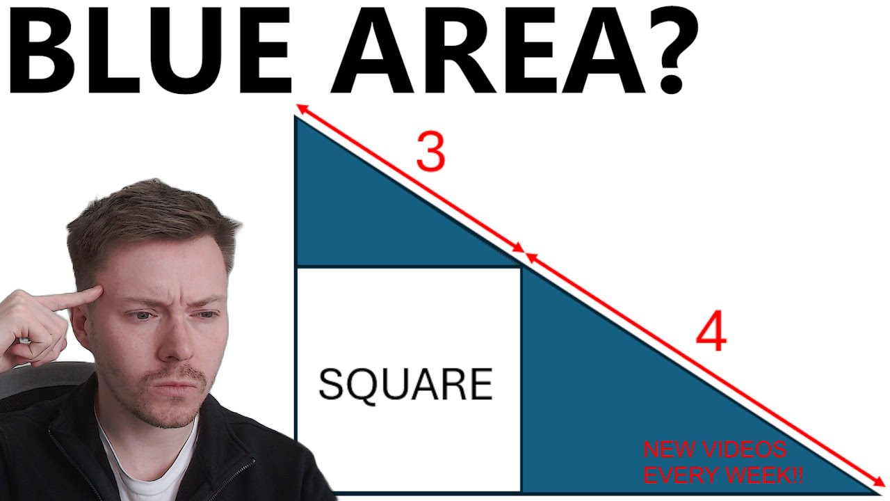 What is the area of the blue triangles? - YouTube