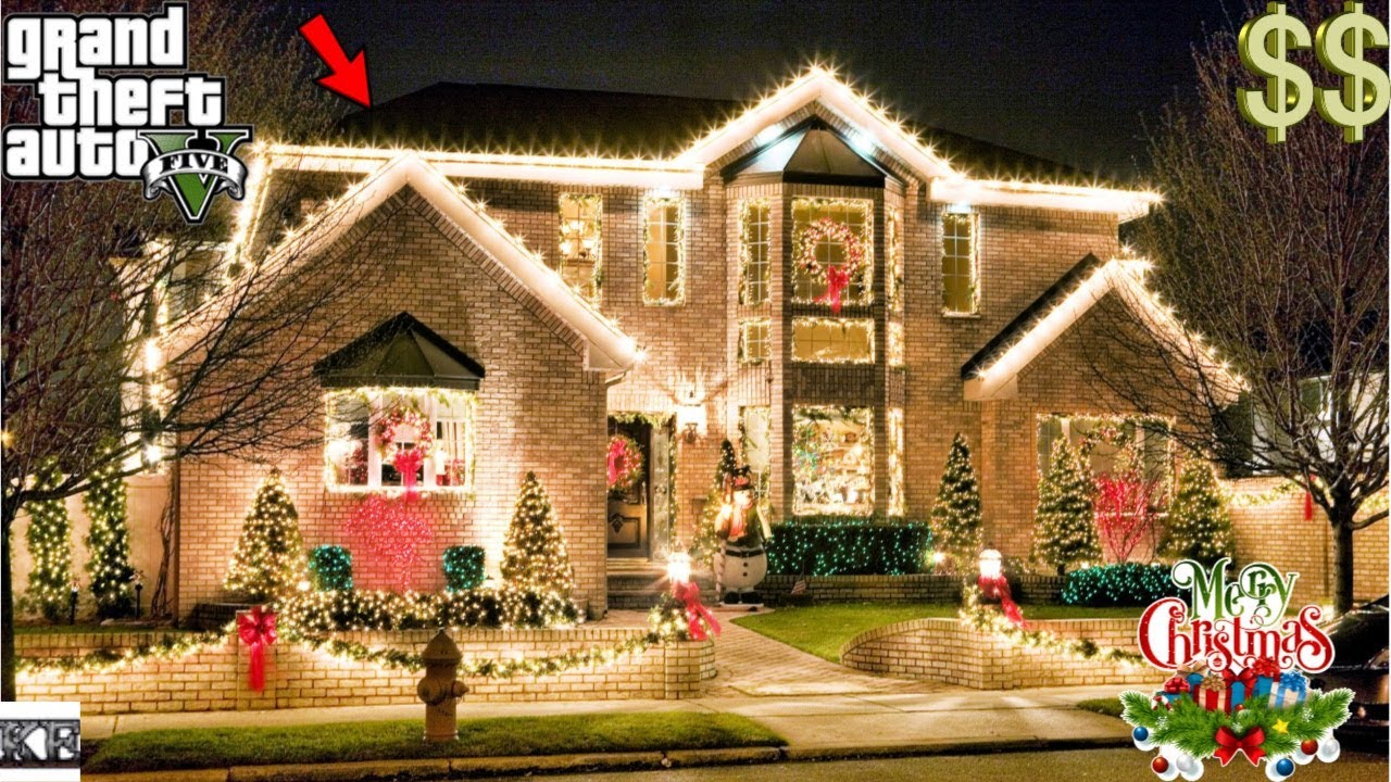 GTA 5-*Exclusive* Most Beautiful Christmas Mansion Ever!(GTA 5 Real ...