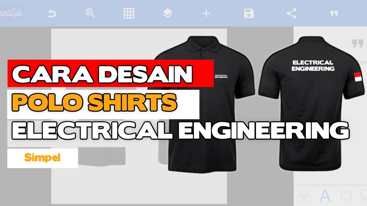 CARA DESAIN KAOS POLO ELECTRICAL ENGINEERING SIMPEL - YouTube