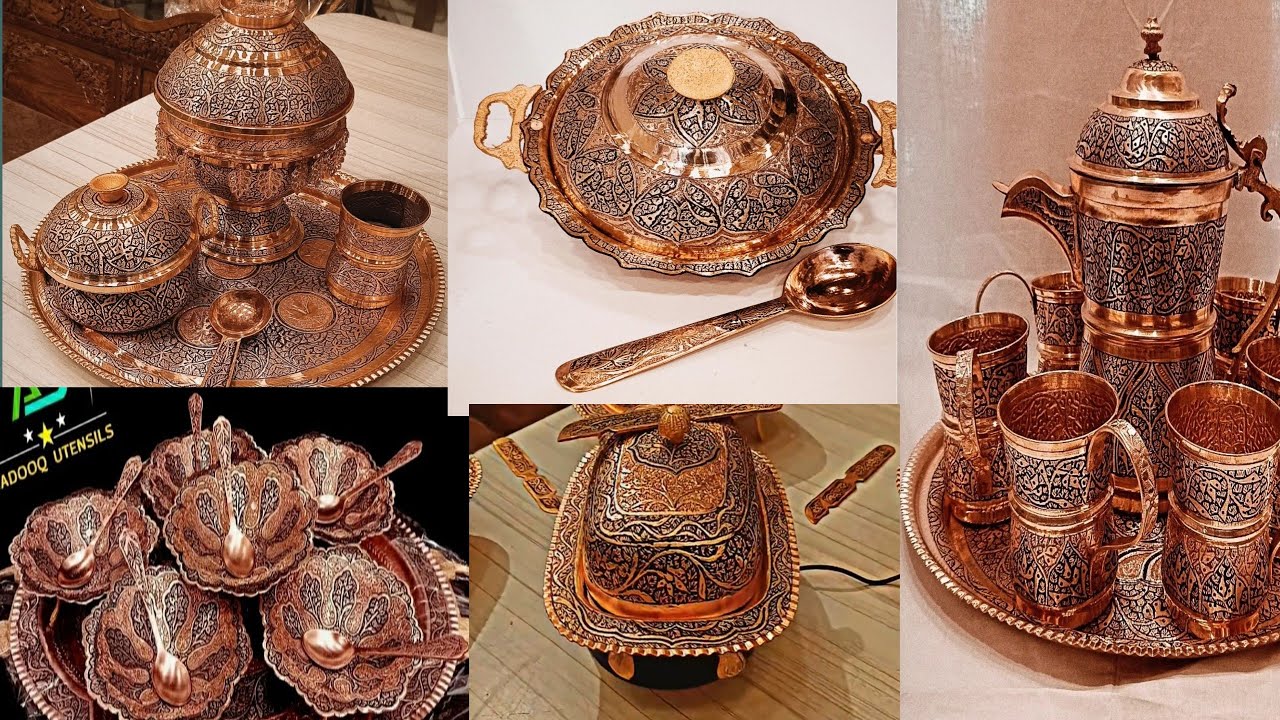 Kashmiri copper utensils design 2024 || Kashmiri tram 🍁 - YouTube