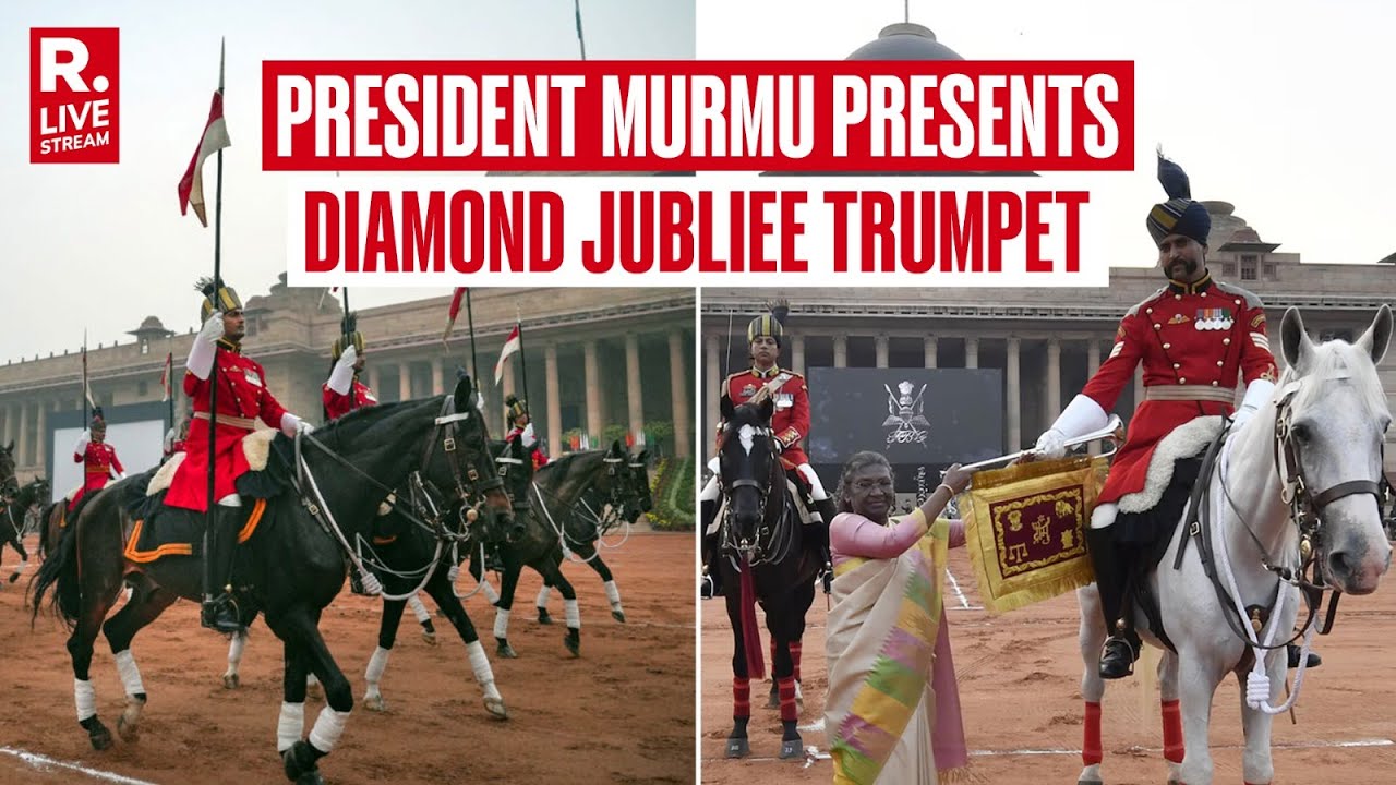 President LIVE: Prez Murmu Presents Diamond Jubilee Trumpet & Trumpet ...