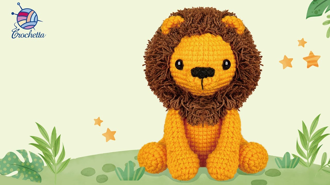Crochet Lion 1 -Head Rnds 1-3 - YouTube