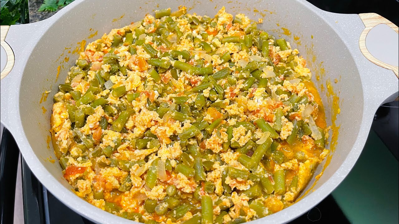 EJOTES A LA MEXICANA CON HUEVO UNA RECETA MUY RICA Y NUTRITIVA! - YouTube