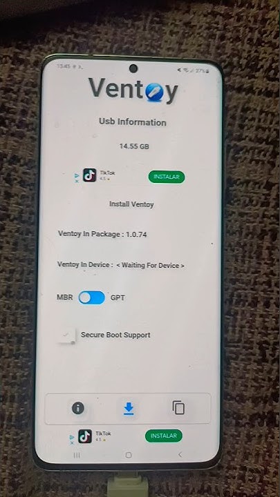 instalar ventoy en APK version 1.0.74(estable)bootear pendrive en el móvil instalar Windows ...