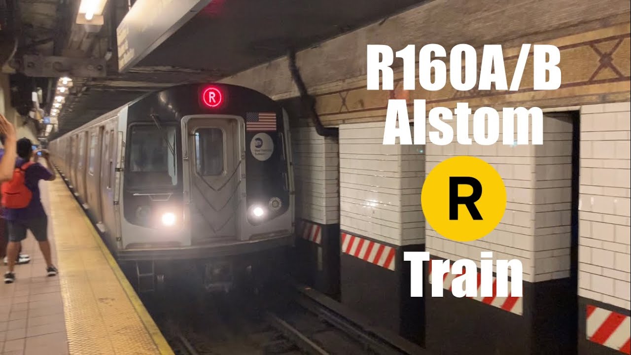 NYC Subway: R160A/B Alstom (R) Train (#8762 and #9742) Entering Dekalb ...