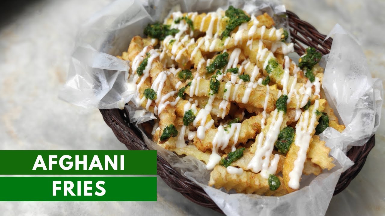Street Food Afghani Fries Recipe | Garlic Mayo | Green Chatni ...