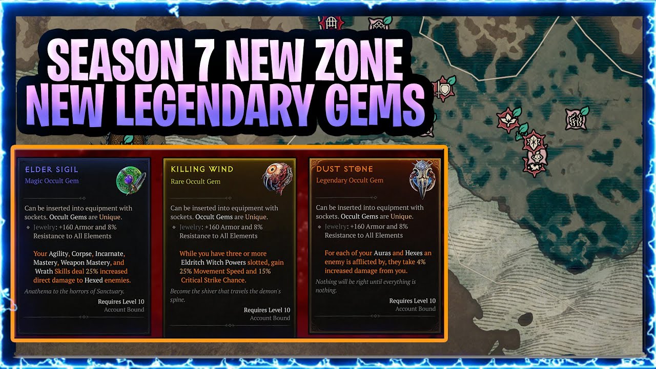 Diablo 4 Season 7 New legendary Gems Effects, New Zone, : Armory ...