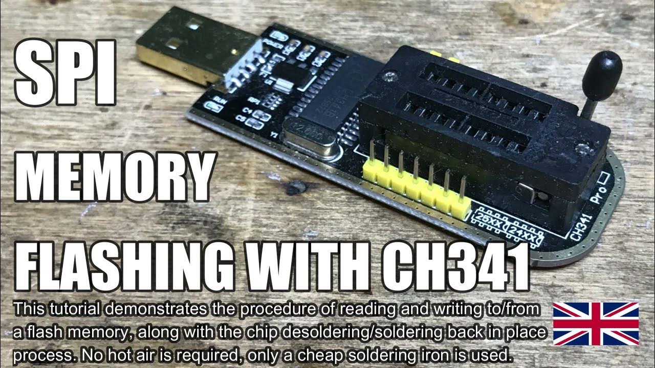 How to desolder and read/write SPI flash memory with CH341 and NeoProgrammer (IoT flash, bios ...