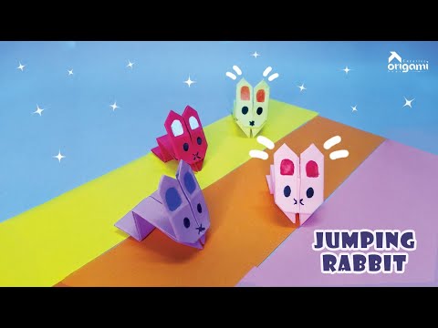 Origami jumping paper rabbit/ how to make an origami rabbit - YouTube