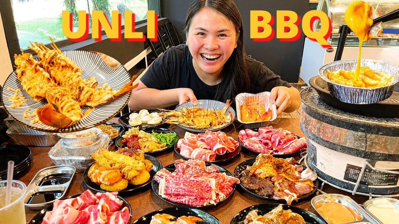 Japanese Food! All You Can Eat YAKINIKU BBQ Buffet w/ UNLI Abalone ...