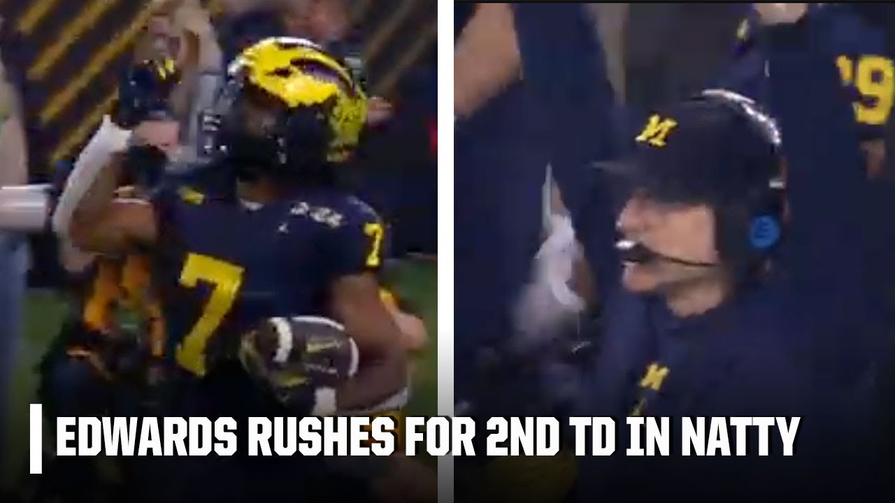 MICHIGAN SCORES AGAIN 💪 Edwards with ANOTHER TD IN THE 2024 NATTY ...