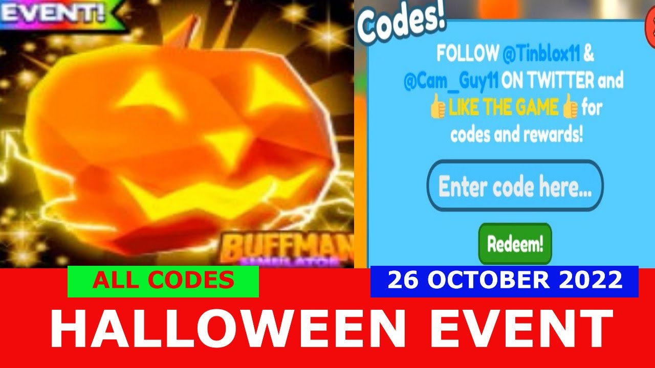 *ALL CODES WORK* HALLOWEEN EVENT [🎃EVENT!] Buffman Simulator ROBLOX ...