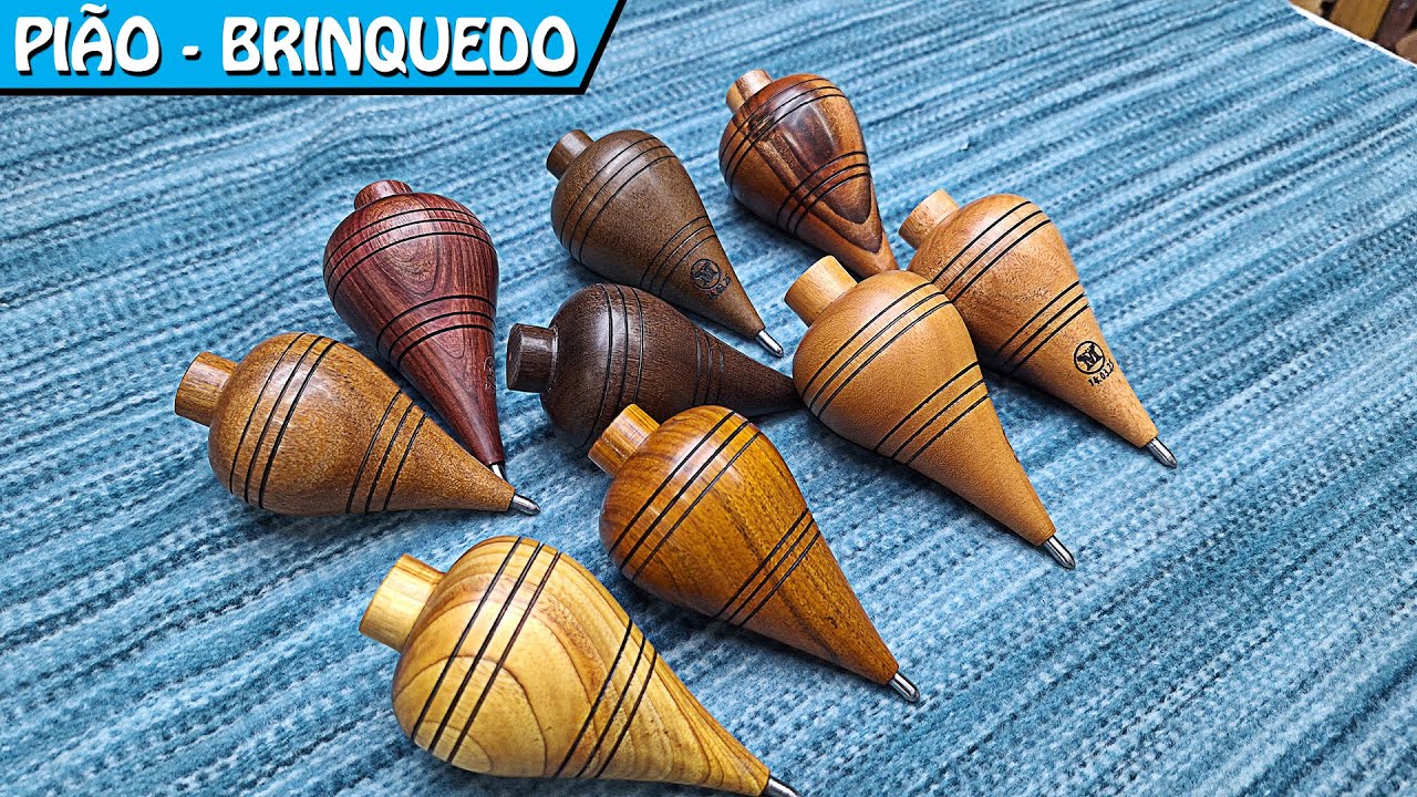 COMO FAZER UM PIÃO DE MADEIRA (BRINQUEDO) - YouTube
