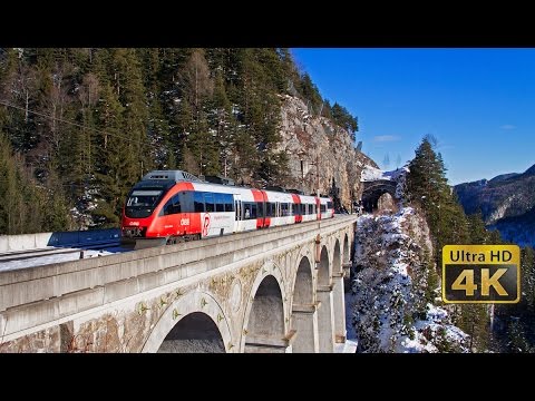 SEMMERINGBAHN - 40 minutes [Ultra HD] video - New Year - Winter time ...