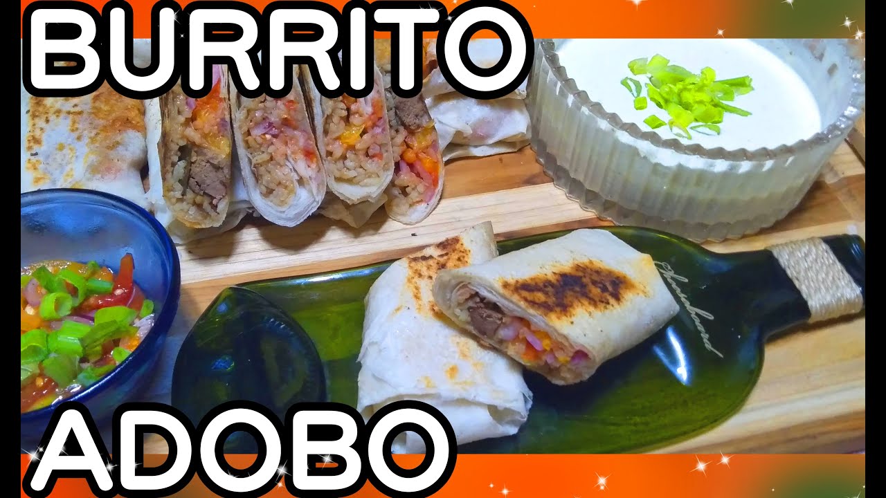 BURRITO ADOBO SA LUMPIA WRAPPER - YouTube
