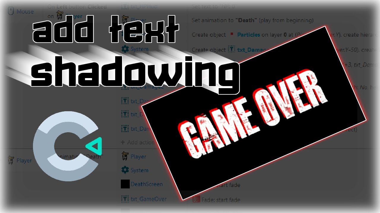 Add Text Shadow in Game - Construct 3 Tutorial - YouTube