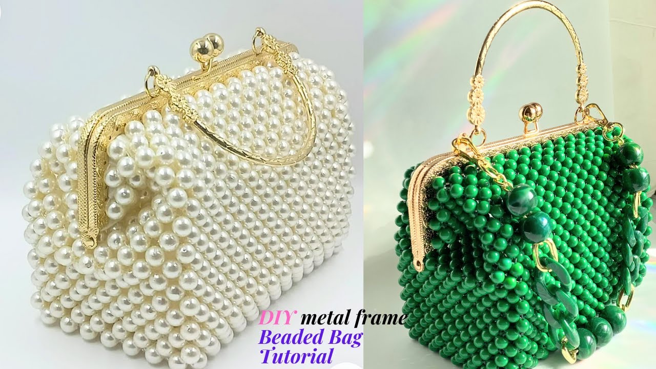 HOW TO MAKE A BEADED BAG/ HOW TO MAKE A METAL FRAME BEADED BAG/PURSE ...