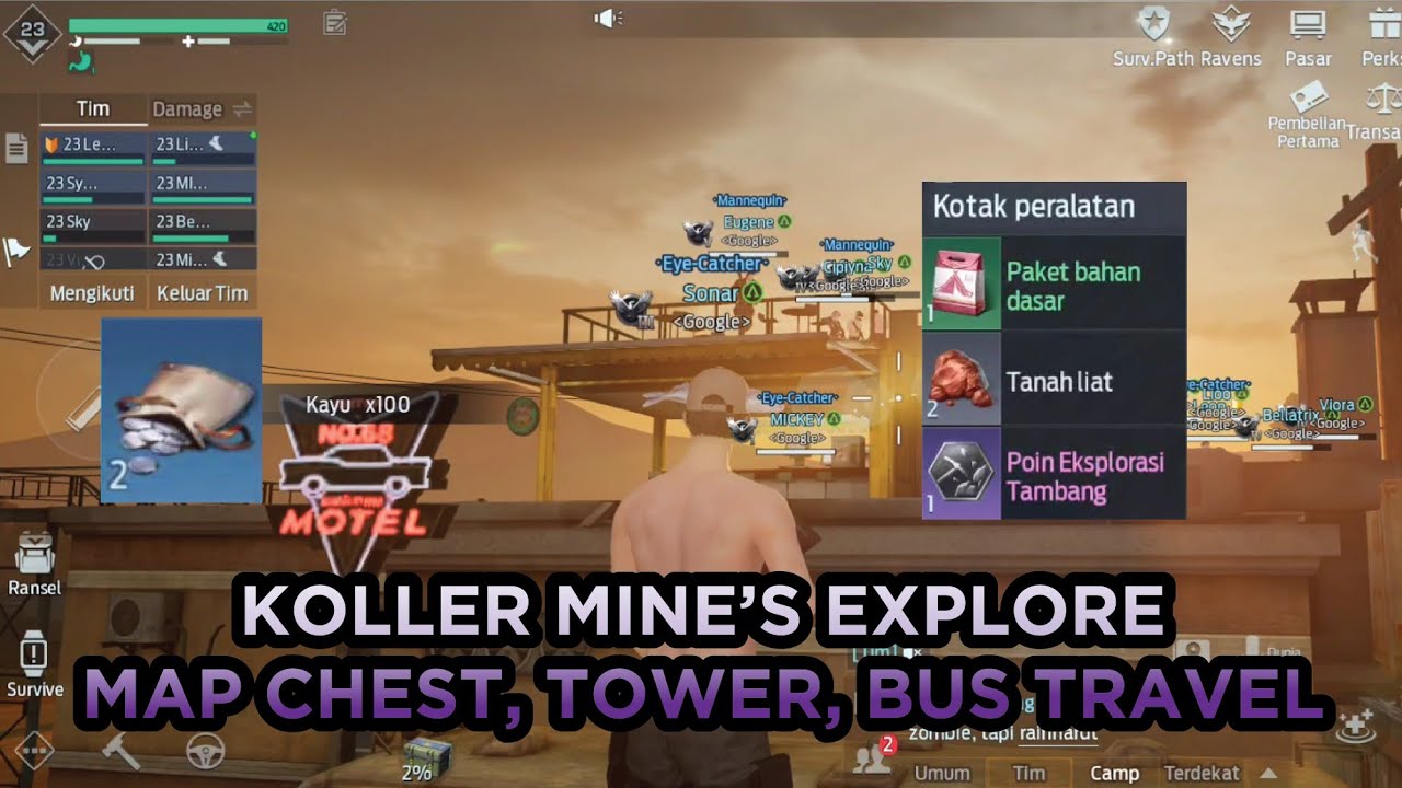 UNDAWN Koller Mines explore MAP, chest, tower and bus - YouTube