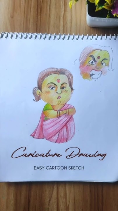 Caricature Drawing | Easy Cartoon Sketch for Beginners ️🤗 # ...