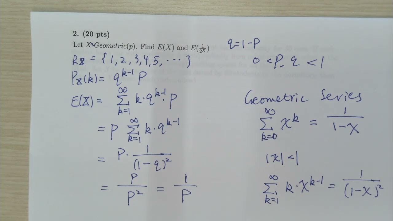 22. Expected value of Geometric distribution - YouTube