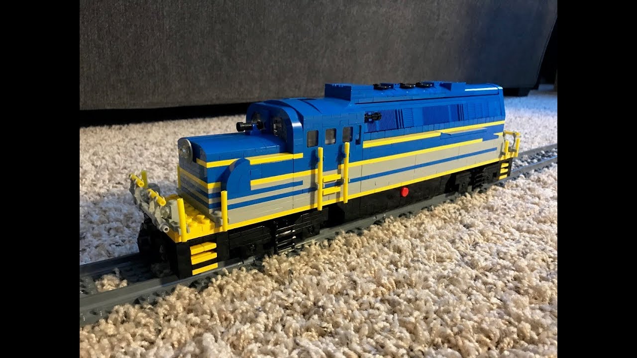 Custom LEGO Saratoga & North Creek BL2 Locomotive - YouTube