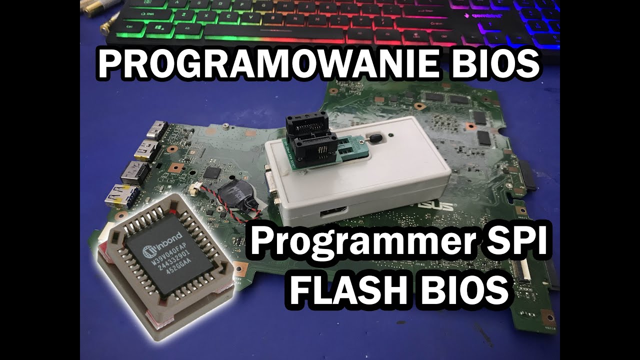 Programowanie BIOS w Laptopie Programator RT809F Programmer spi Flash ...