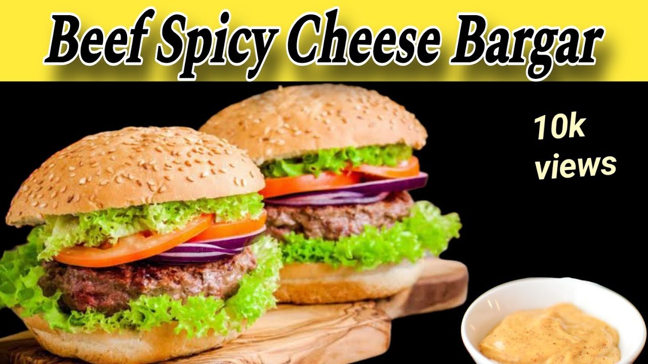 KFC Beef Spicy Cheese Bargar Recipe | How to make Burger Recipe ...
